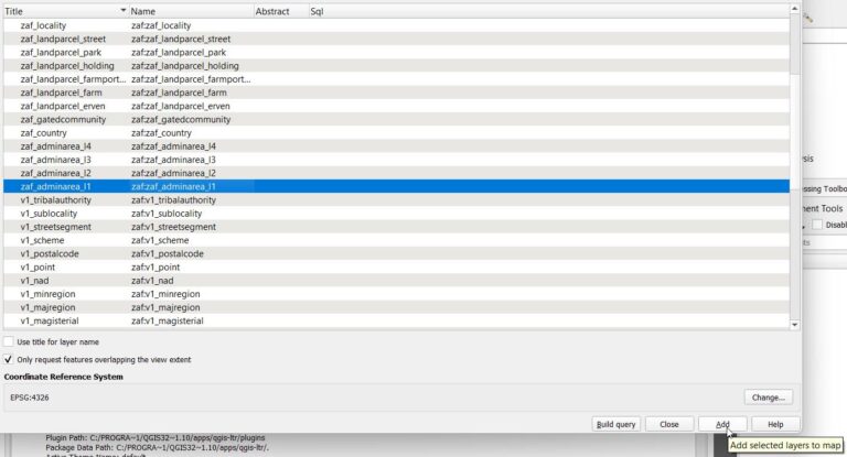 WFS layer in GIS desktop applications – AfriGIS Developers